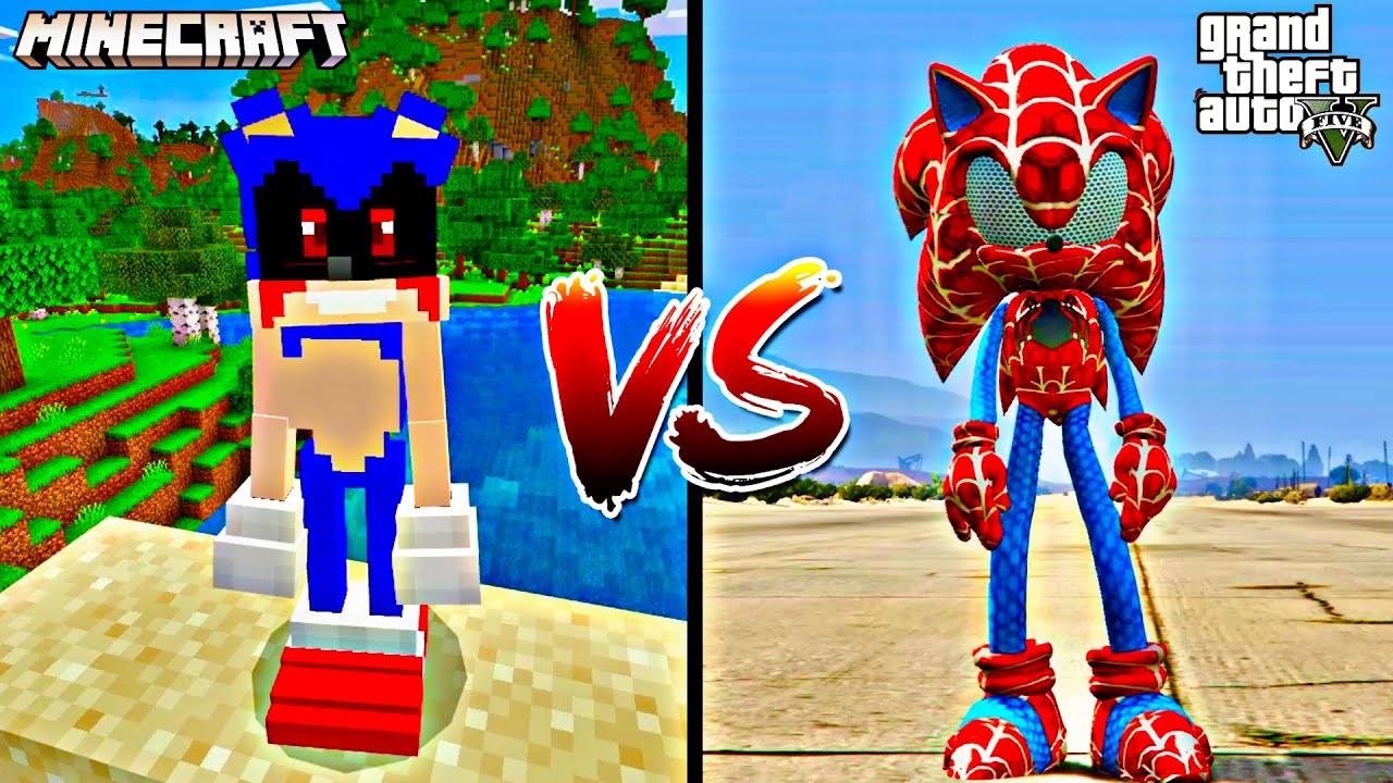 Minecraft SONIC.EXE VS GTA 5 SPIDER SONIC - Who is Cooler? - YouTube