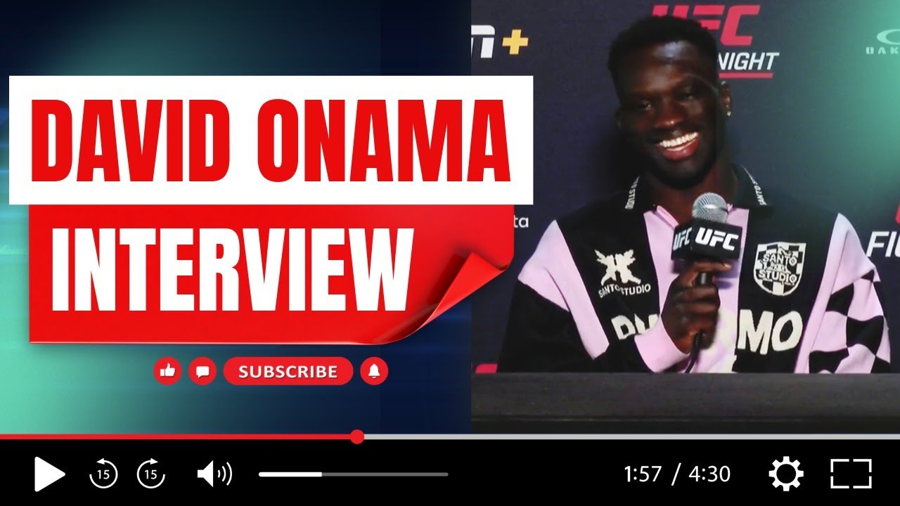 David Onama UFC Vegas 110 Pre-Fight Media Day Interview - YouTube