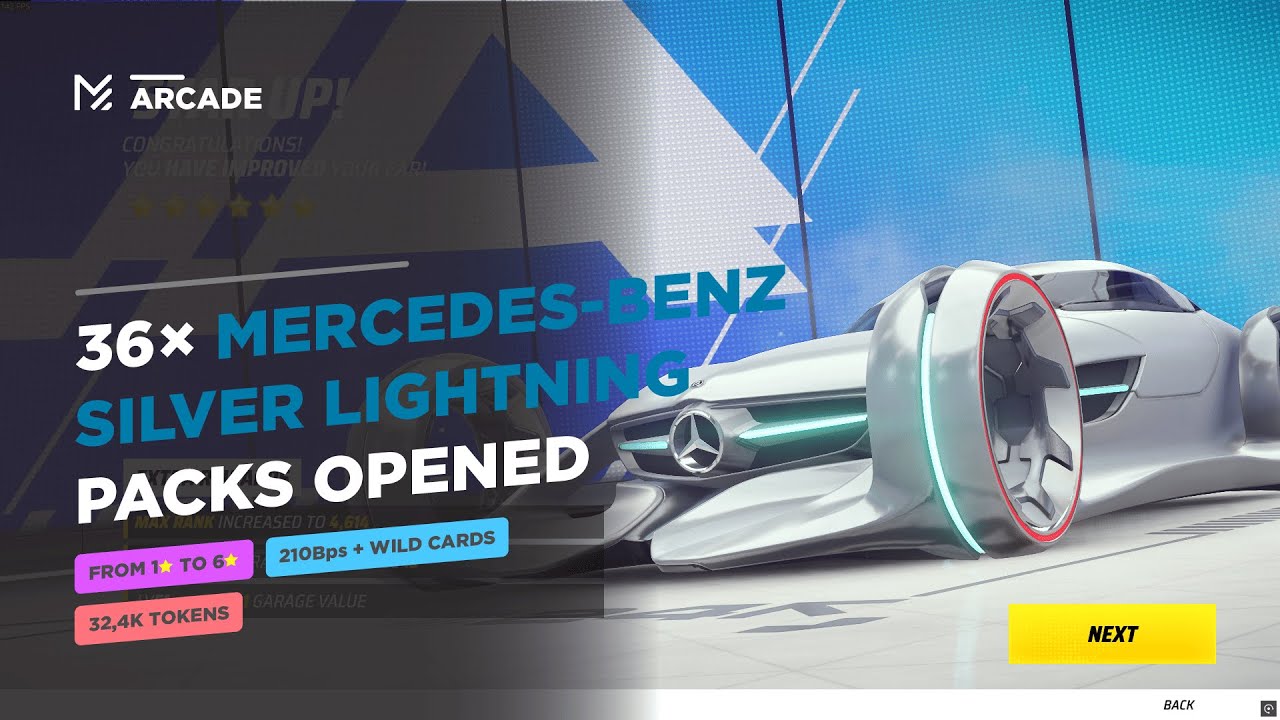 Asphalt Legends - Spending 32,4k tokens for 36x Mercedes-Benz Silver ...