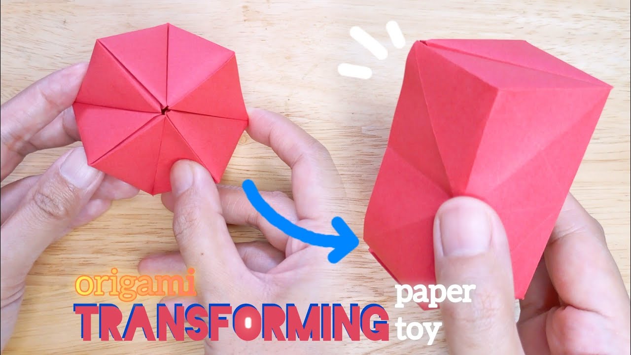 Transforms in a snap! | Easy Origami magic flexahedron paper toy - YouTube