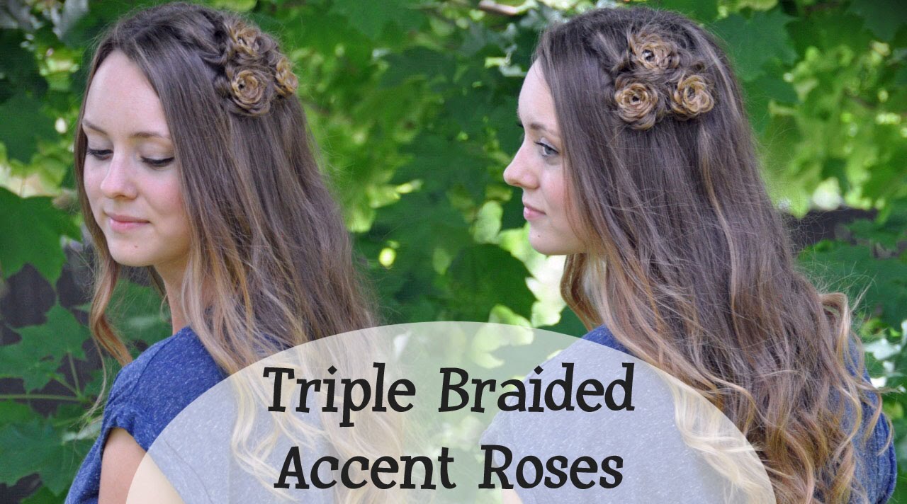 Triple Braided Accent Roses | Braids by Jordan - YouTube