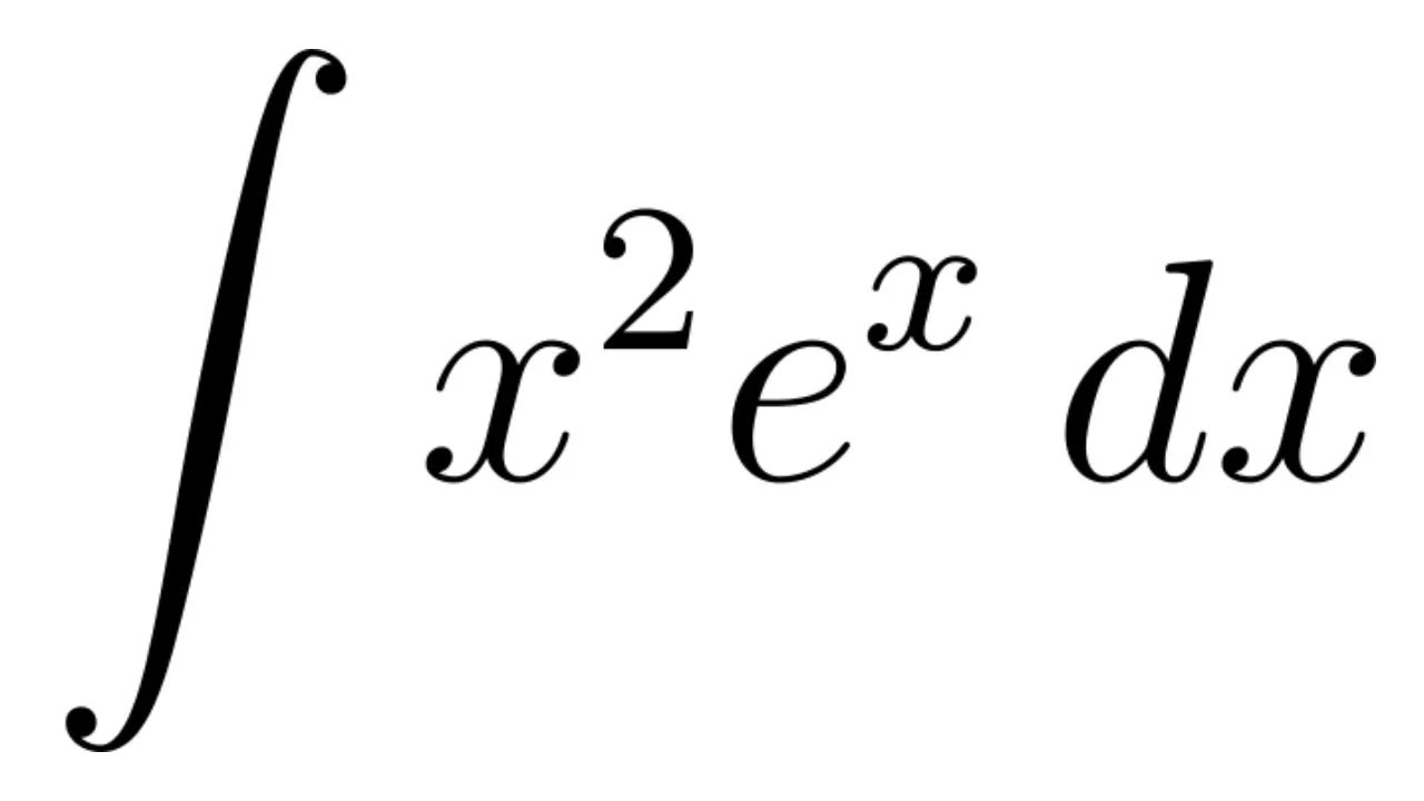 Integral Of X 2 E x Using Tabular Integration YouTube