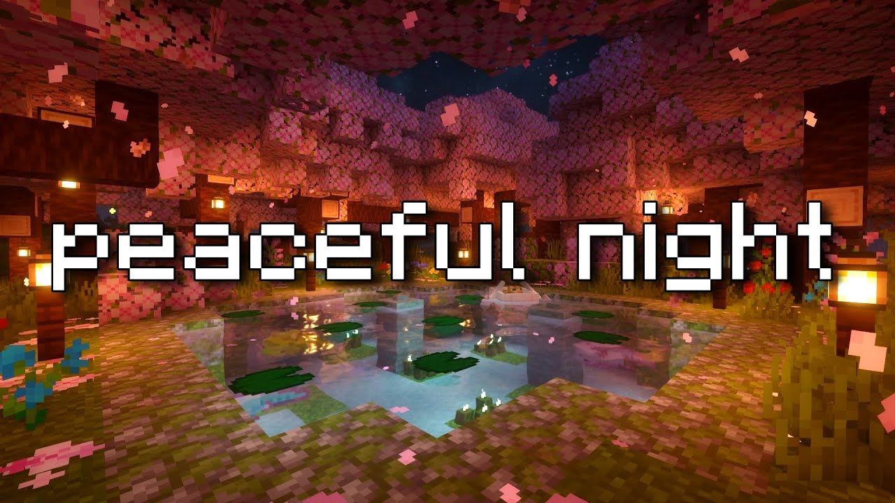 it's peaceful tonight... (minecraft music w/ soft rain & ambience ...