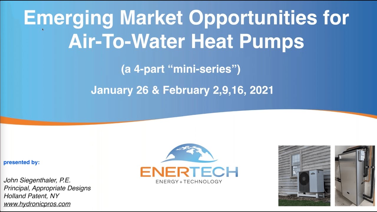 Example Systems Using Enertech Air to Water Heat Pumps - YouTube