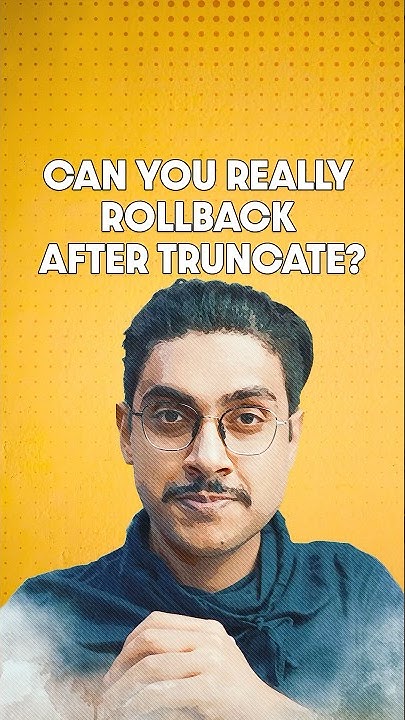 😱 OMG! You Can Rollback TRUNCATE Data in PostgreSQL #sql #dataanalysis - YouTube