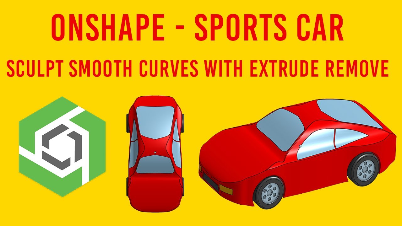 🚗 Onshape Tutorial: Design a Curved Sports Car with Spline & Extrude ...