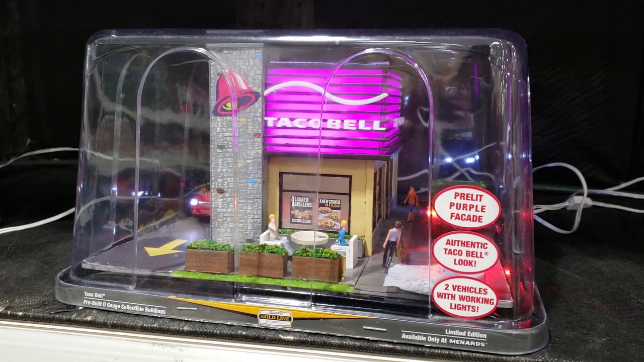 Taco Bell O Gauge Train Layout Building - YouTube