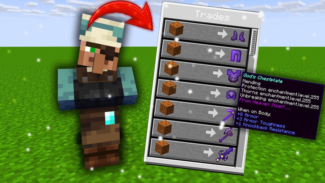 I Made Villagers Trade Overpowered Minecraft Items! - YouTube
