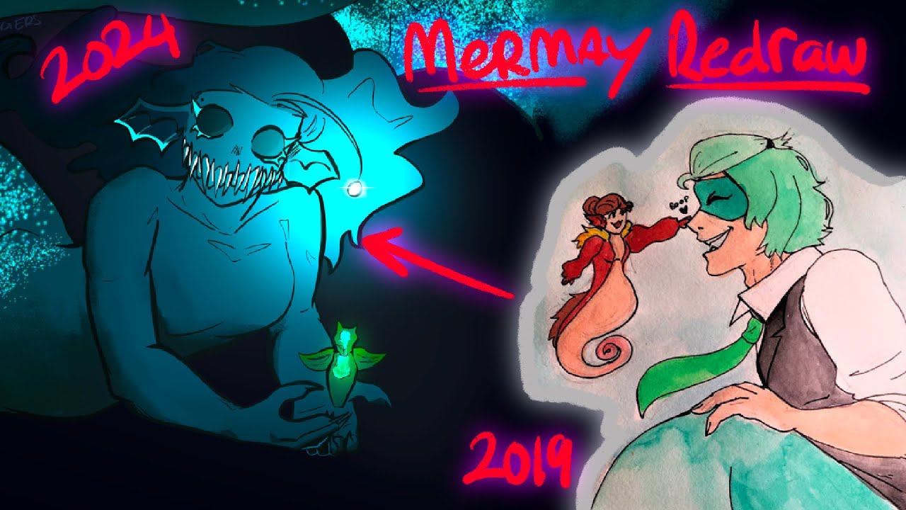 Mermay Challenge 2024! Redrawing my art from 2019 | OC Speedpaint - YouTube