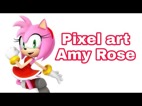 Pixel art Amy Rose #pixelart#sonic#amyrose