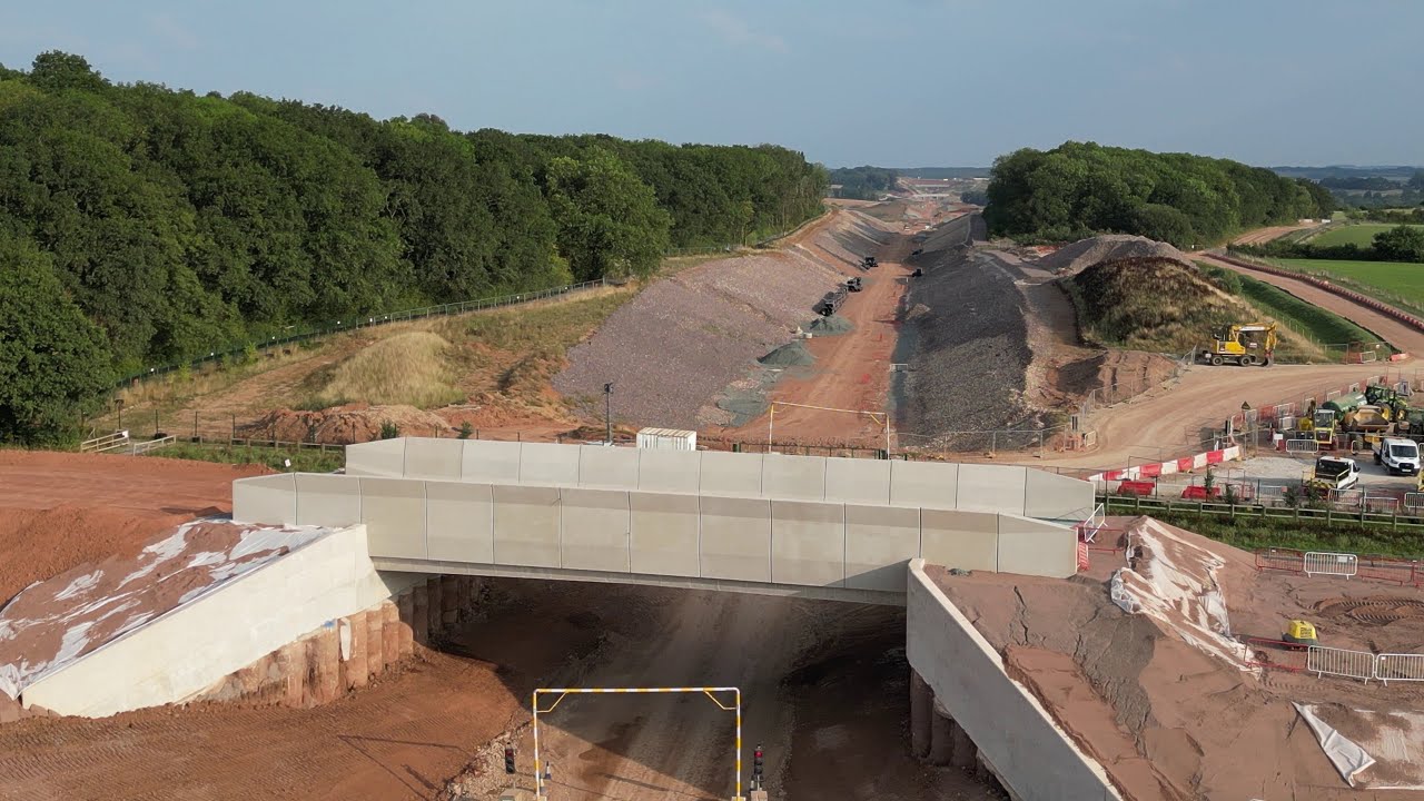 HS2 Cubbington | Rugby Road Overbridge - YouTube
