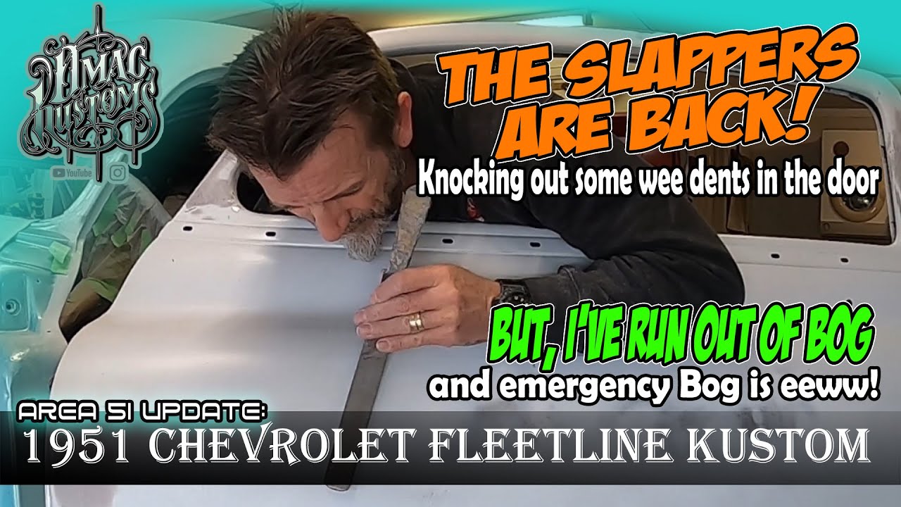 Hammer & Slapper dent removal, But I've run out of Bog! - YouTube