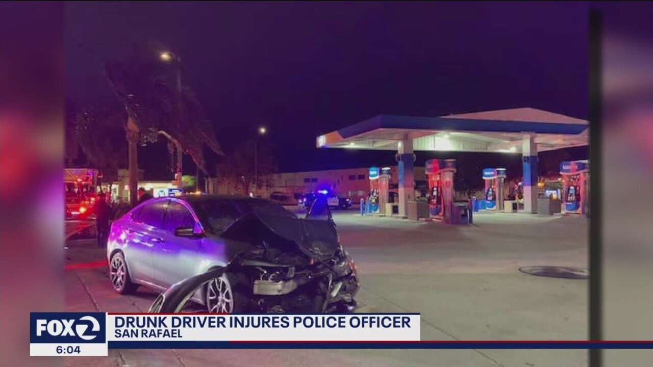 San Rafael police officer injured after drunk driver hits patrol car ...