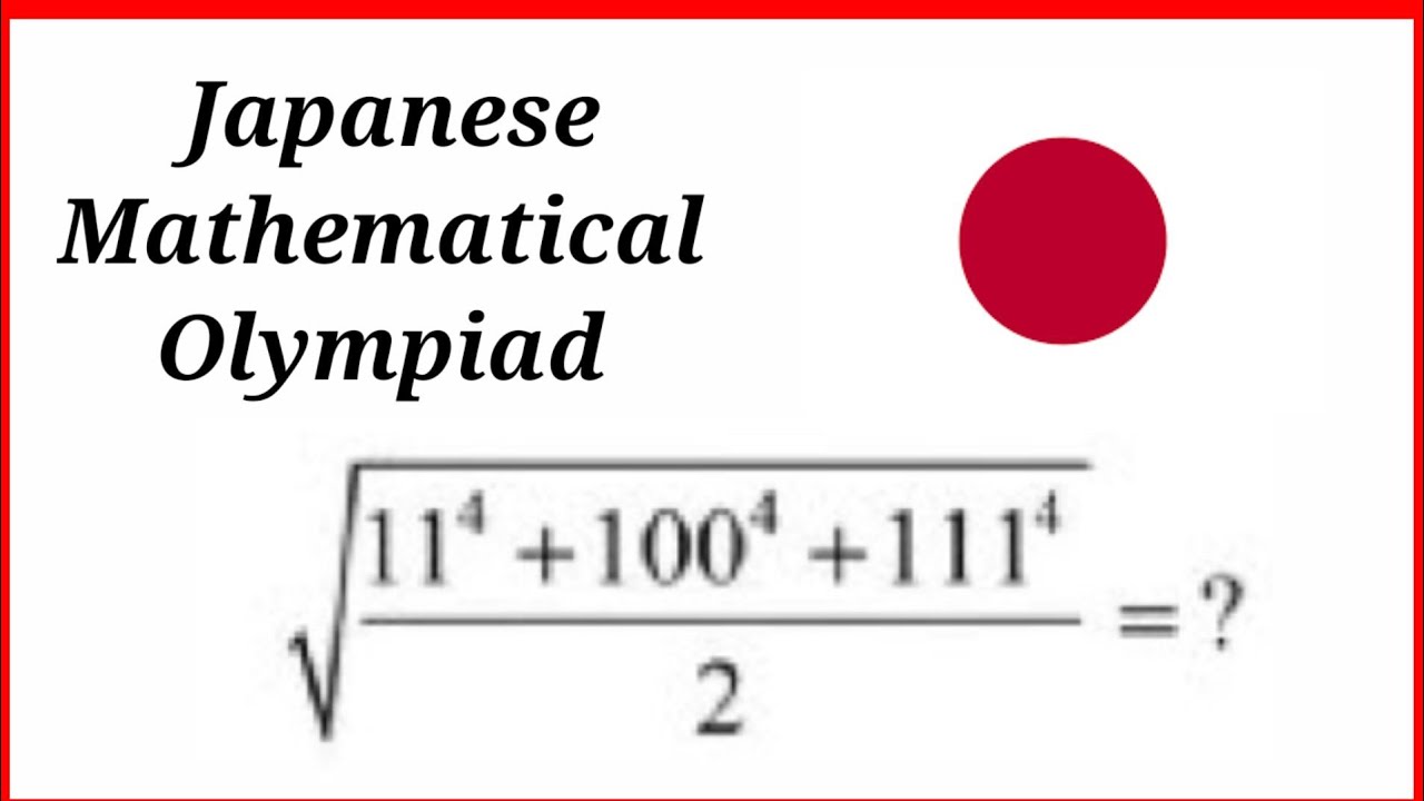 Japanese Mathematical Olympiad/How to solve this?#mathsolympiad - YouTube