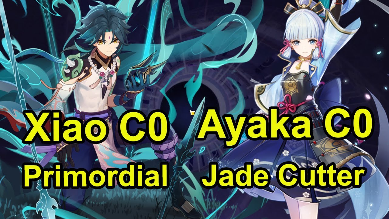 Ayaka C0 Jade Cutter R1 & Xiao C0 Primordial Jade R1 Spiral abyss floor ...
