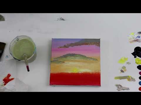 (8) Easy Landscape / Sunset Acrylic Painting for Beginners