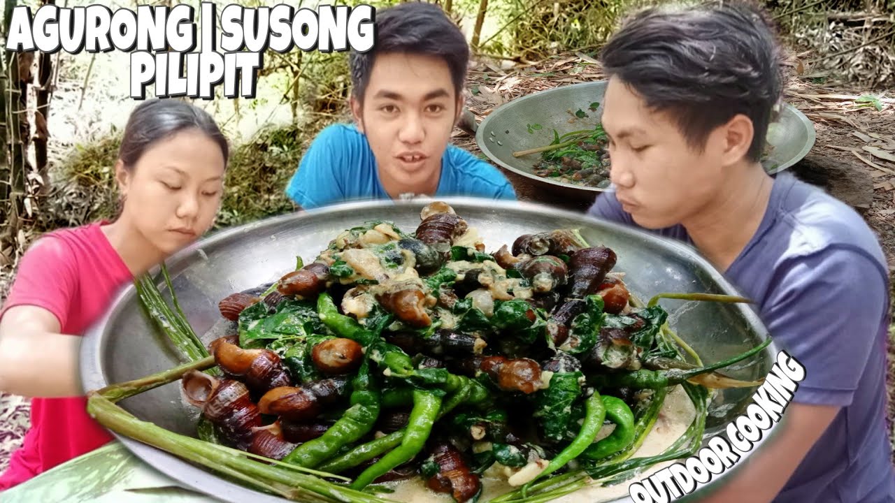 GINATAANG AGURONG |SUSONG PILIPIT OUTDOOR COOKING |MUKBANG - YouTube