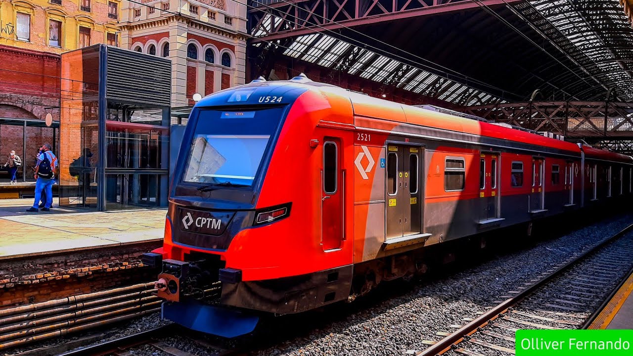 CPTM Série 2500 (U524) Chegando Na Estação Luz Linha 13 Jade (Expresso ...
