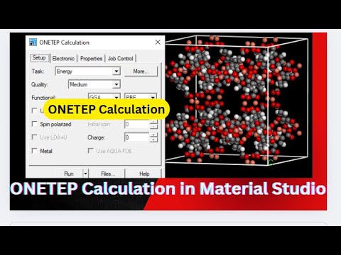 ONETEP Calculation in Material Studio | Step-by-Step Tutorial & Example - YouTube