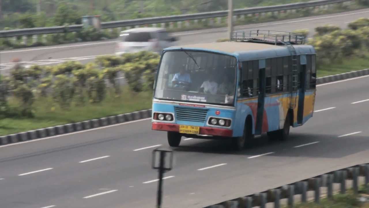 TNSTC blue bus near Madurandhakam - YouTube