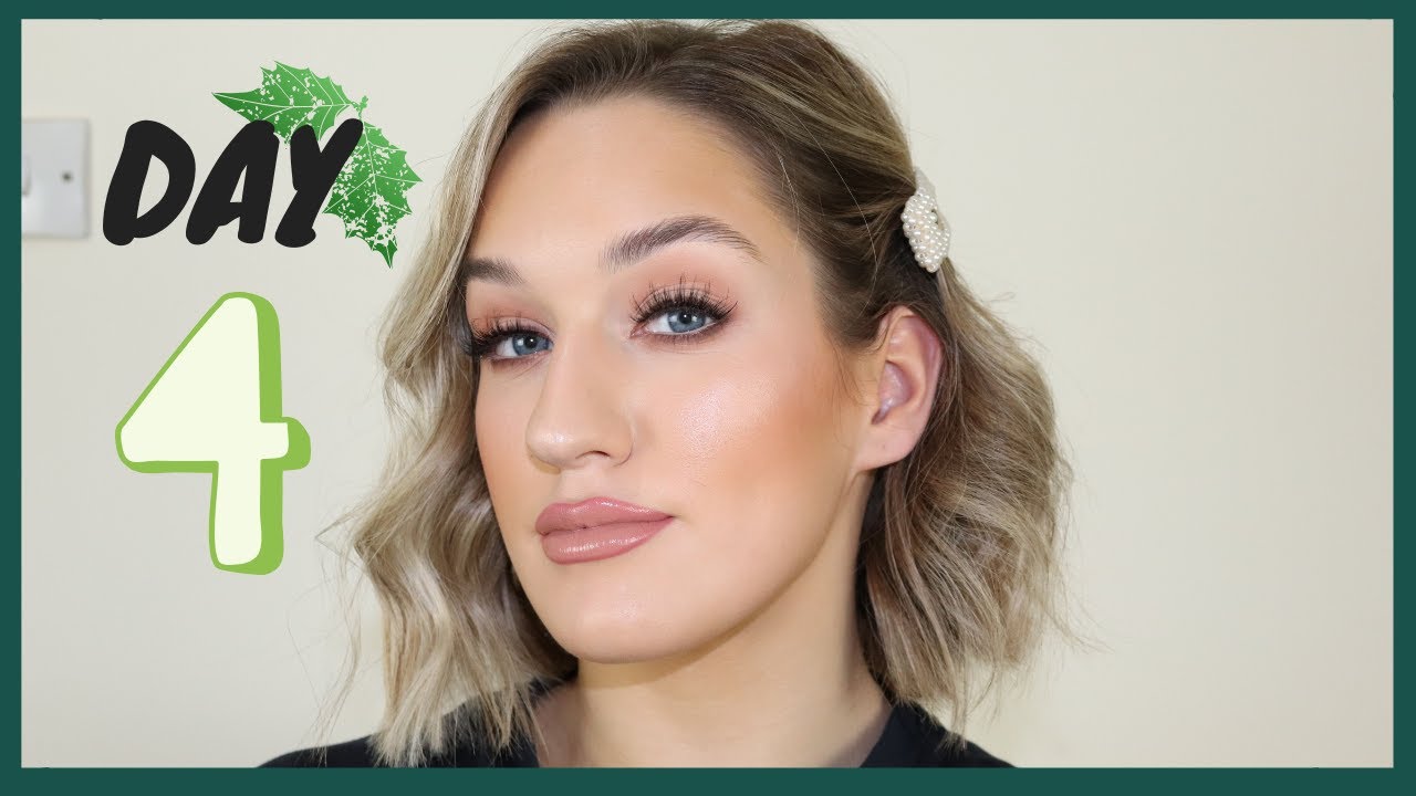 NATURAL GLAM & HAIR TUTORIAL |12 DAYS OF CHRISTMAS - YouTube