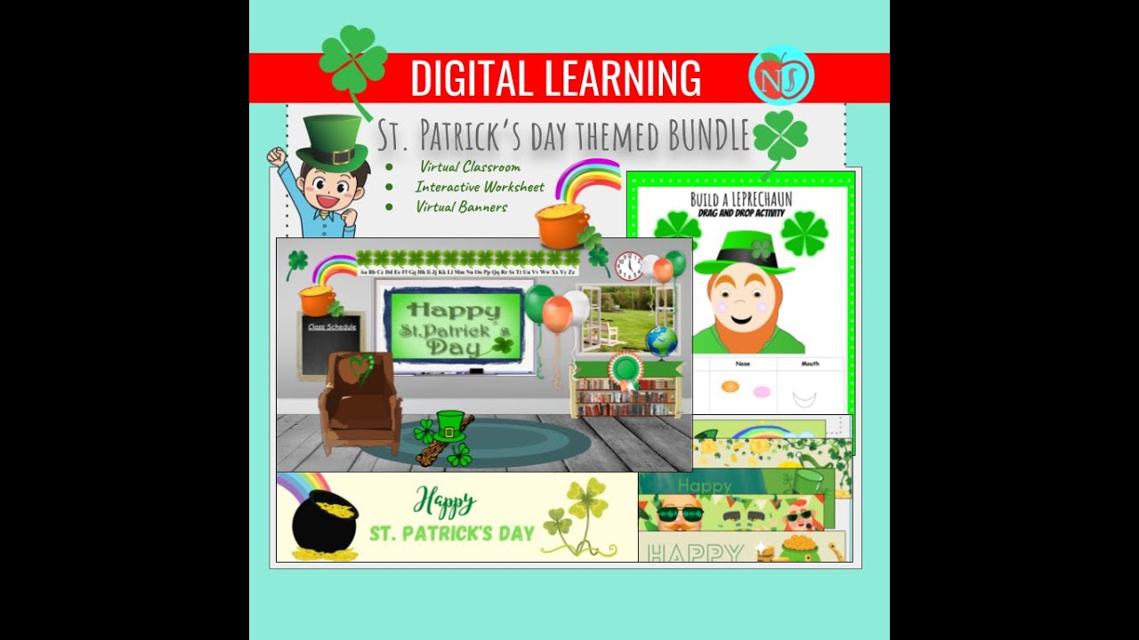 St Patrick's Day VIRTUAL CLASSROOM bundle - YouTube