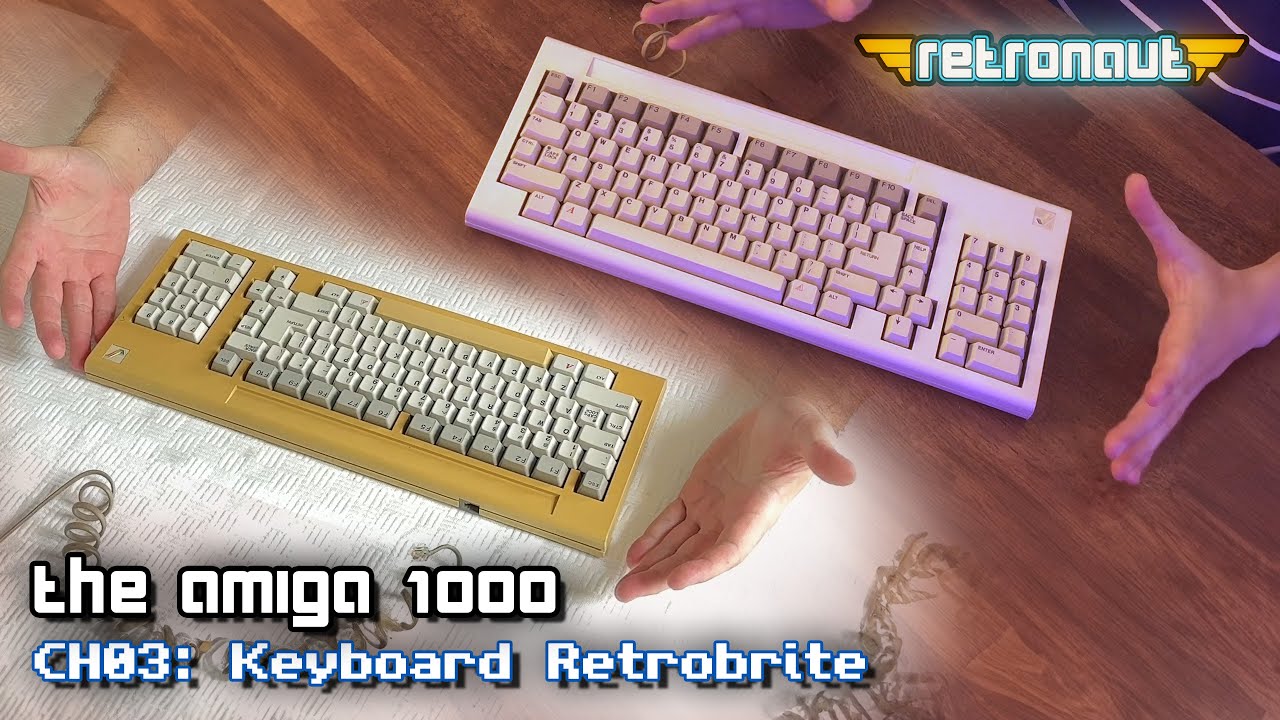 Amiga1000 CH03: Keyboard Retrobrite - YouTube