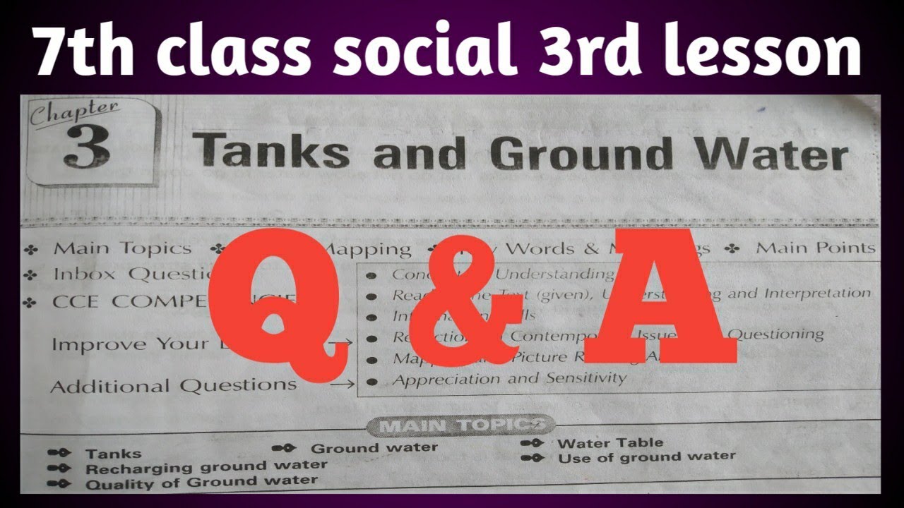 Class 7th Social 3rd Lesson Question Answers Tanks And Ground Water class-7th-social-3rd-lesson-question-answers-tanks-and-ground-water