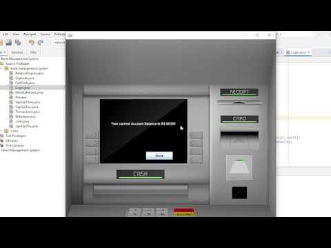ATM Simulator Machine Project by JAVA and MySQL database with full source code - YouTube