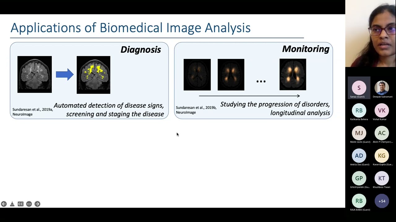 BioMedIA Lab of Prof. Vaanathi Sundaresan: Research Admissions 2022 at CDS, IISc - YouTube
