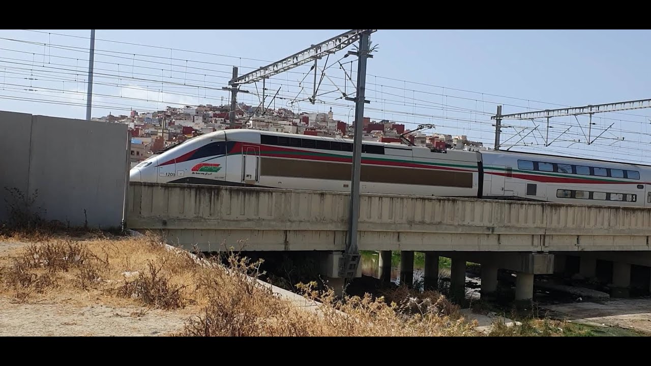 oncf TGV al Bourak 1209 départ de tanger vers casablanca انطلاق قطار ...
