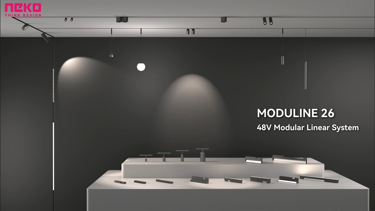 NEKO MODULINE 26 — 48V Modular Track System - YouTube