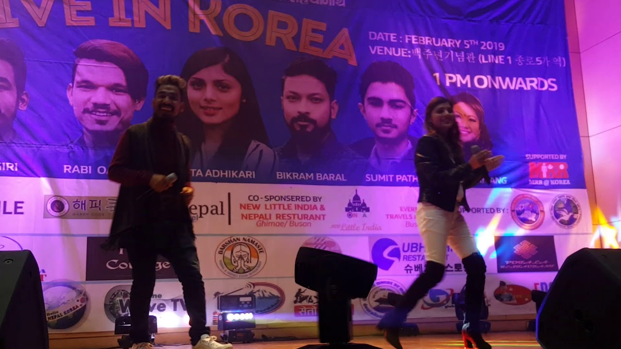 Presenting live in korea Pawan Giri n Asmita Adhikari - YouTube