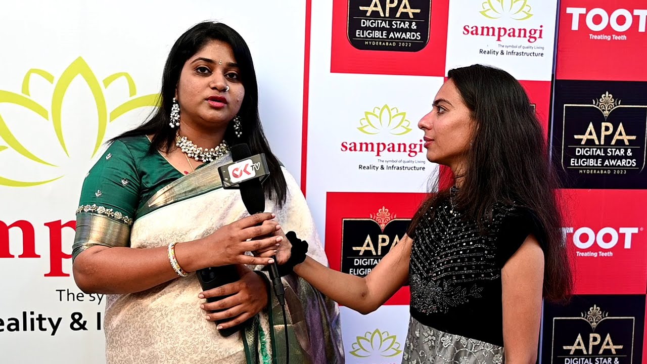 OKTV MD Journalist Sravya At APA Awards | APA Awards 2023 | OKTV ...