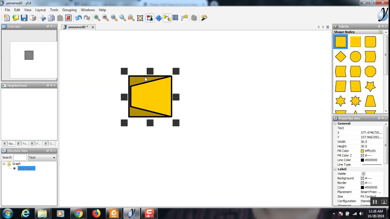 Rotating figure in yed - YouTube