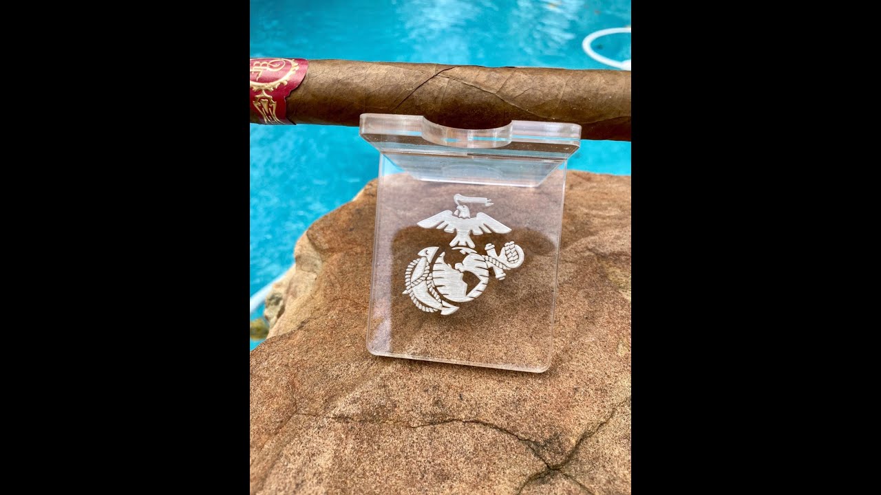 Laser Engraving and Cutting of a Acrylic Cigar Stand - YouTube