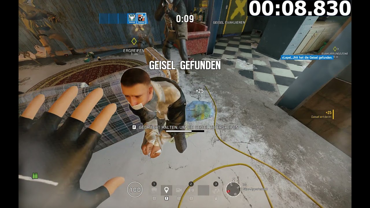 R6 Hostage Speedrun WR 21.311 seconds PC (xLepeL, Sebizockt) - YouTube