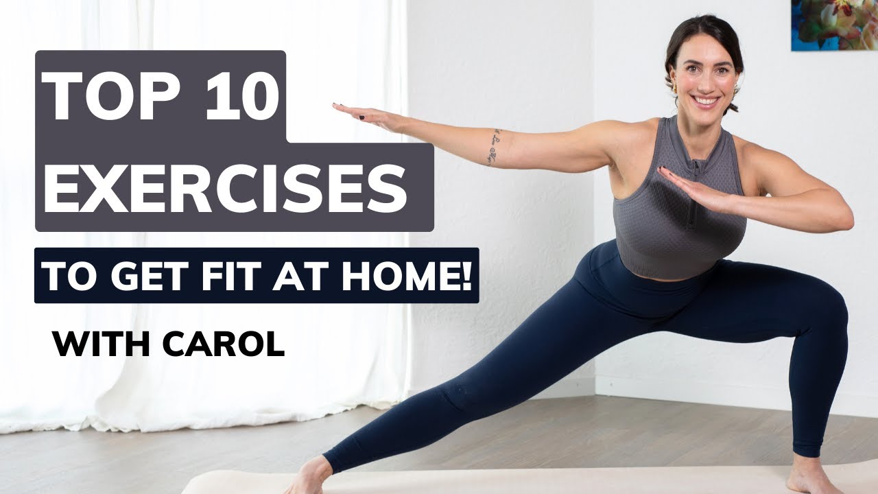 Top 10 Exercises to get fit at home! - YouTube