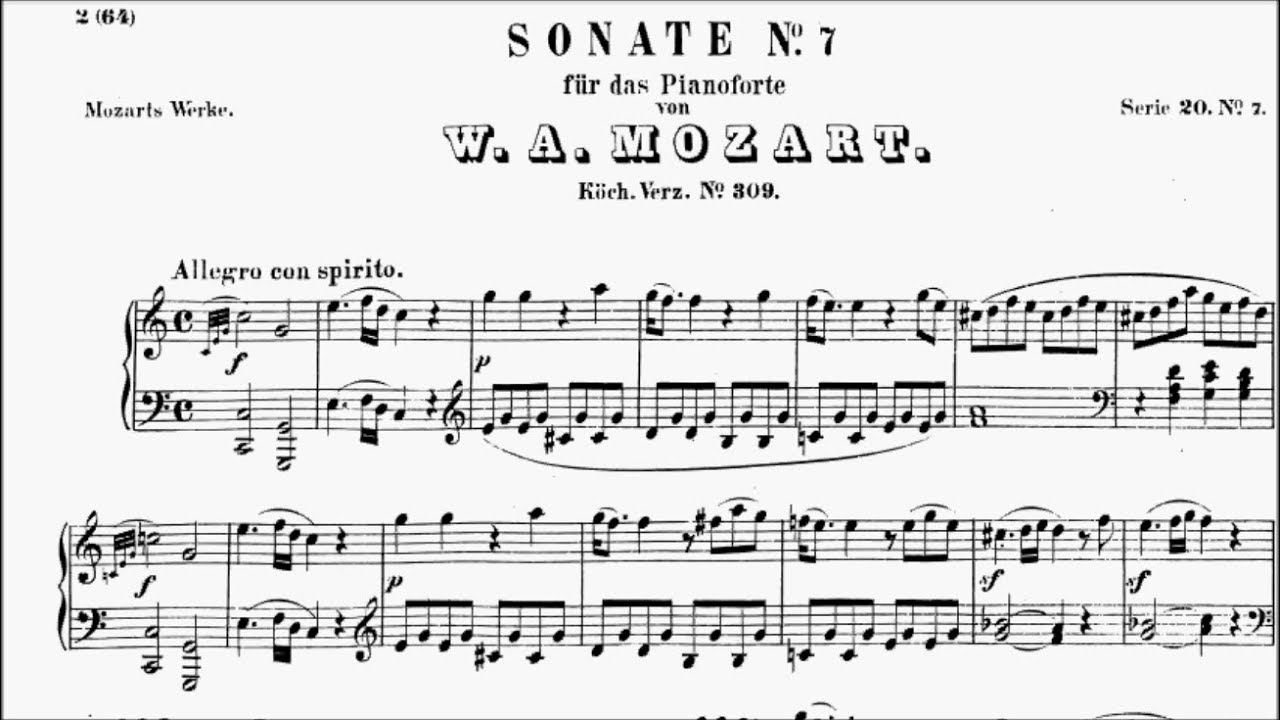 ABRSM DipABRSM Piano Repertoire No.65 Mozart Sonata No.7 in C K.309 ...