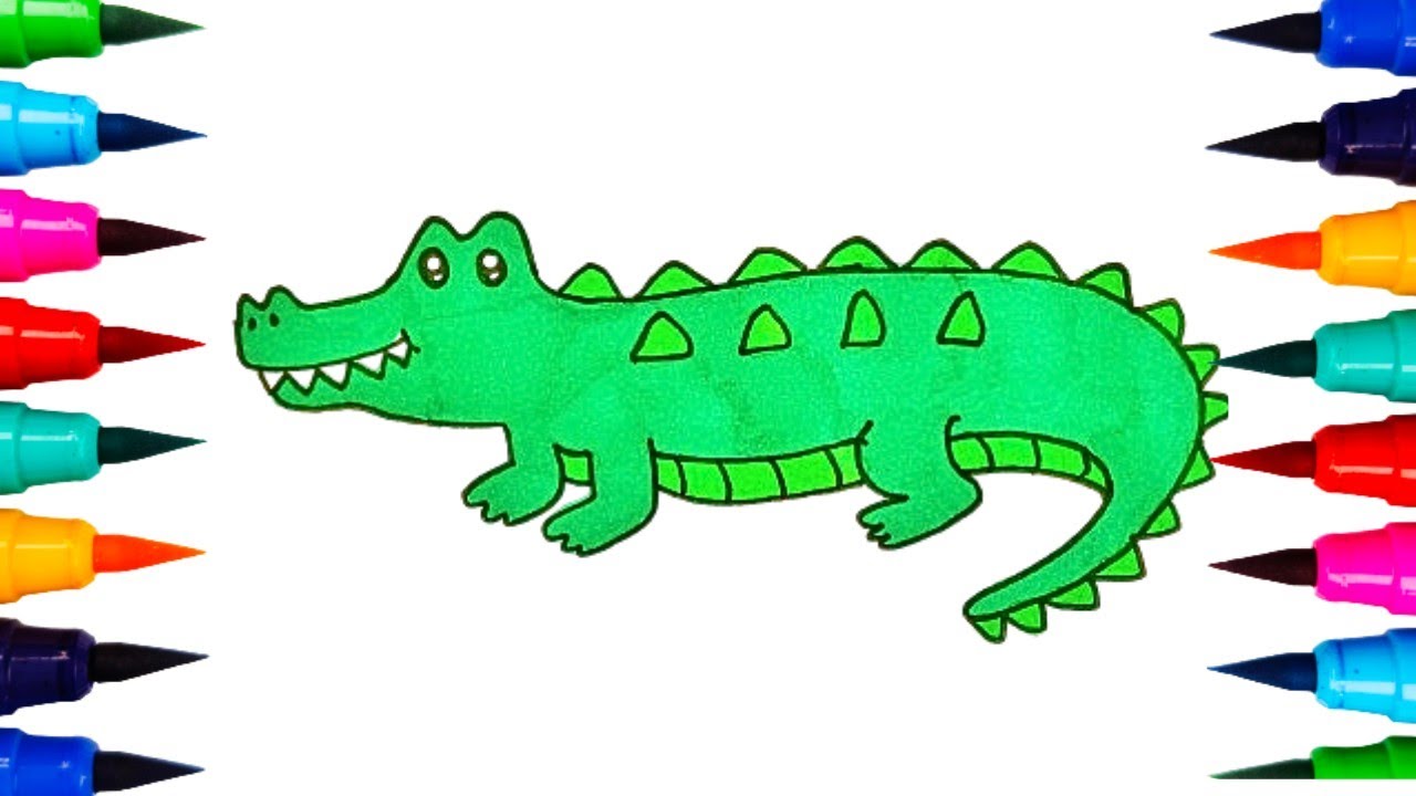 How to Draw a Crocodile 🐊 | Easy Crocodile Drawing - YouTube