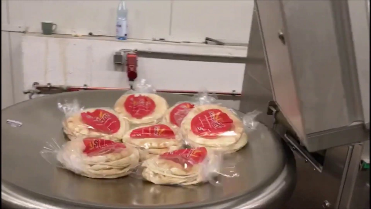 Automatic Stacker & Bagger Machine for Pita Bread - YouTube