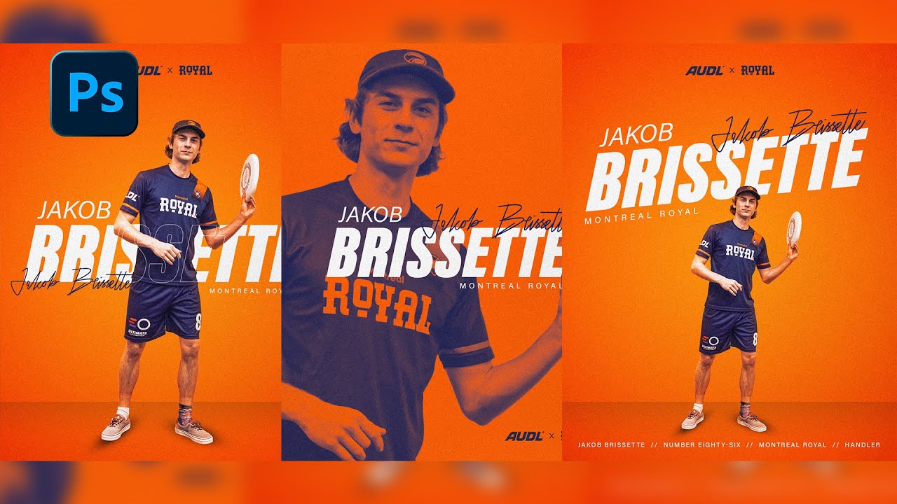 Making 3 Clean Sports Designs From a Single Player Cutout - YouTube