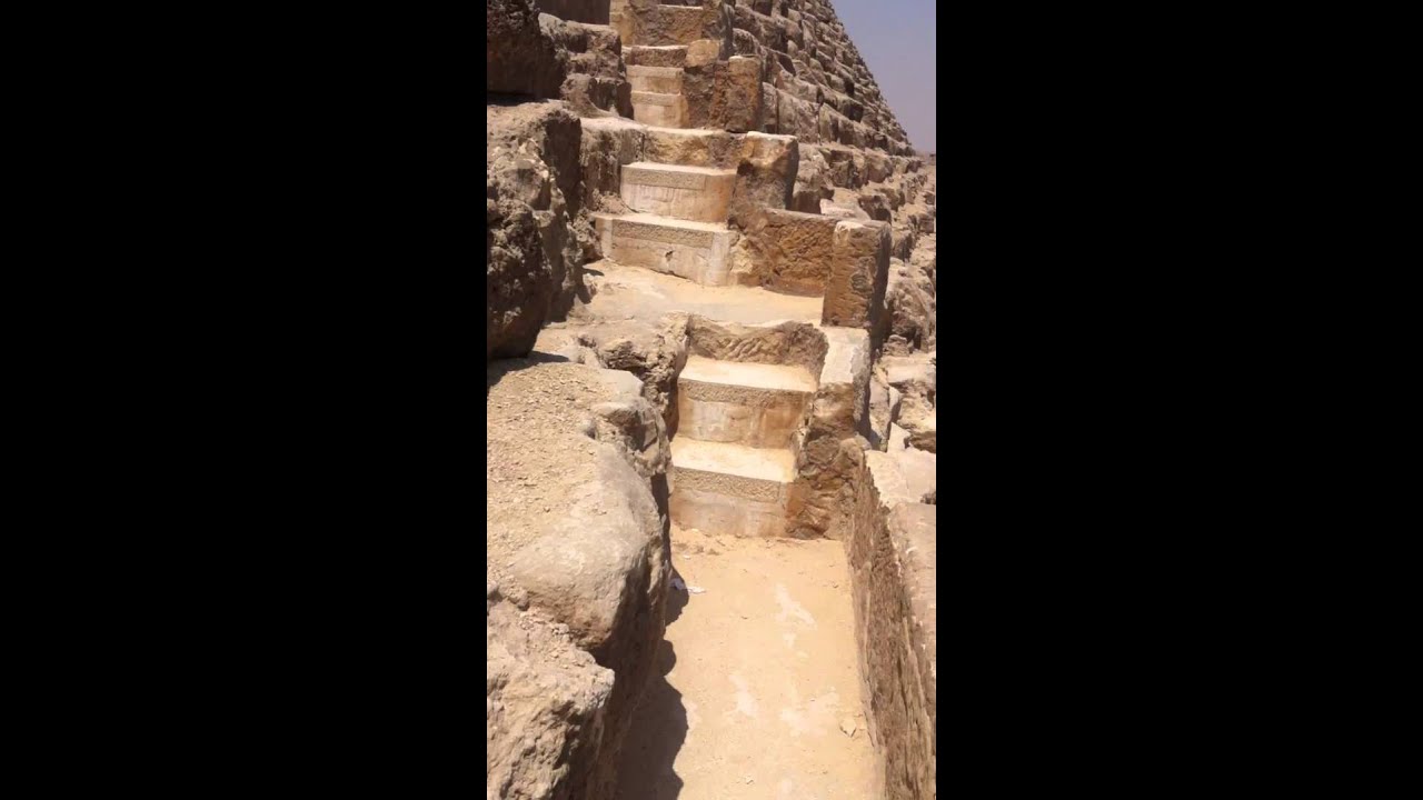 Climbing up the Pyramid of Egypt - YouTube