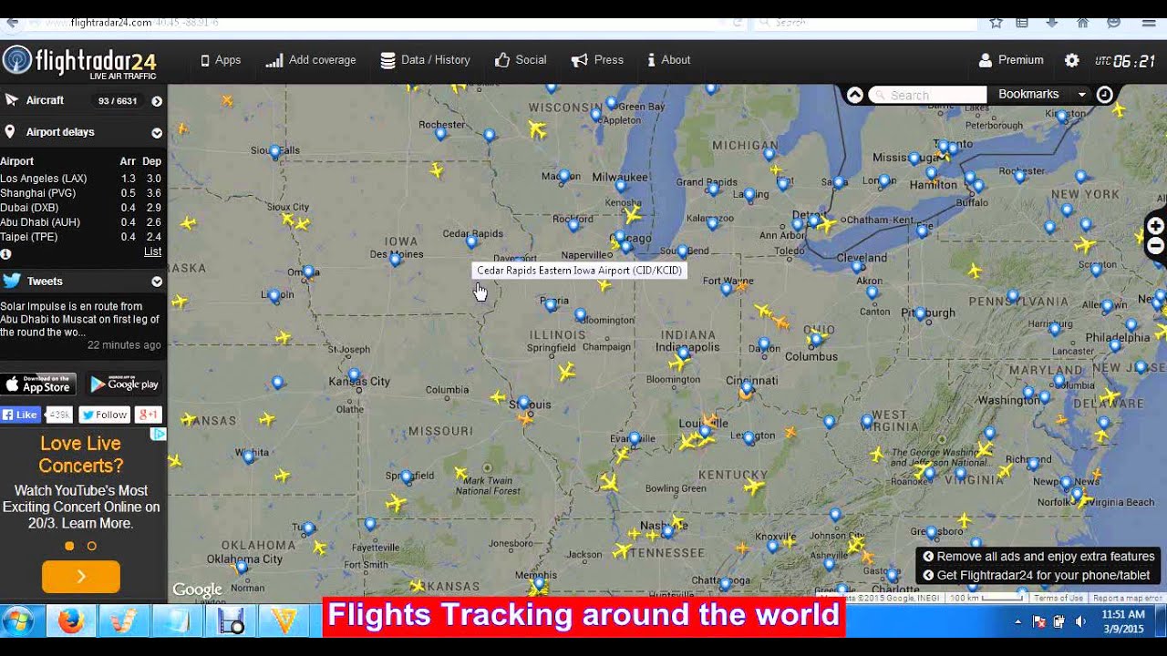 FLIGHTS TRACKING (OR) PLANES FROM YOUR PC(Around the World) - YouTube