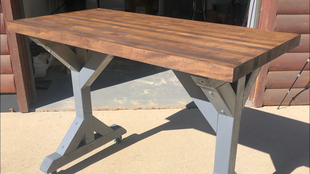 Building A Sturdy Workshop Table - YouTube