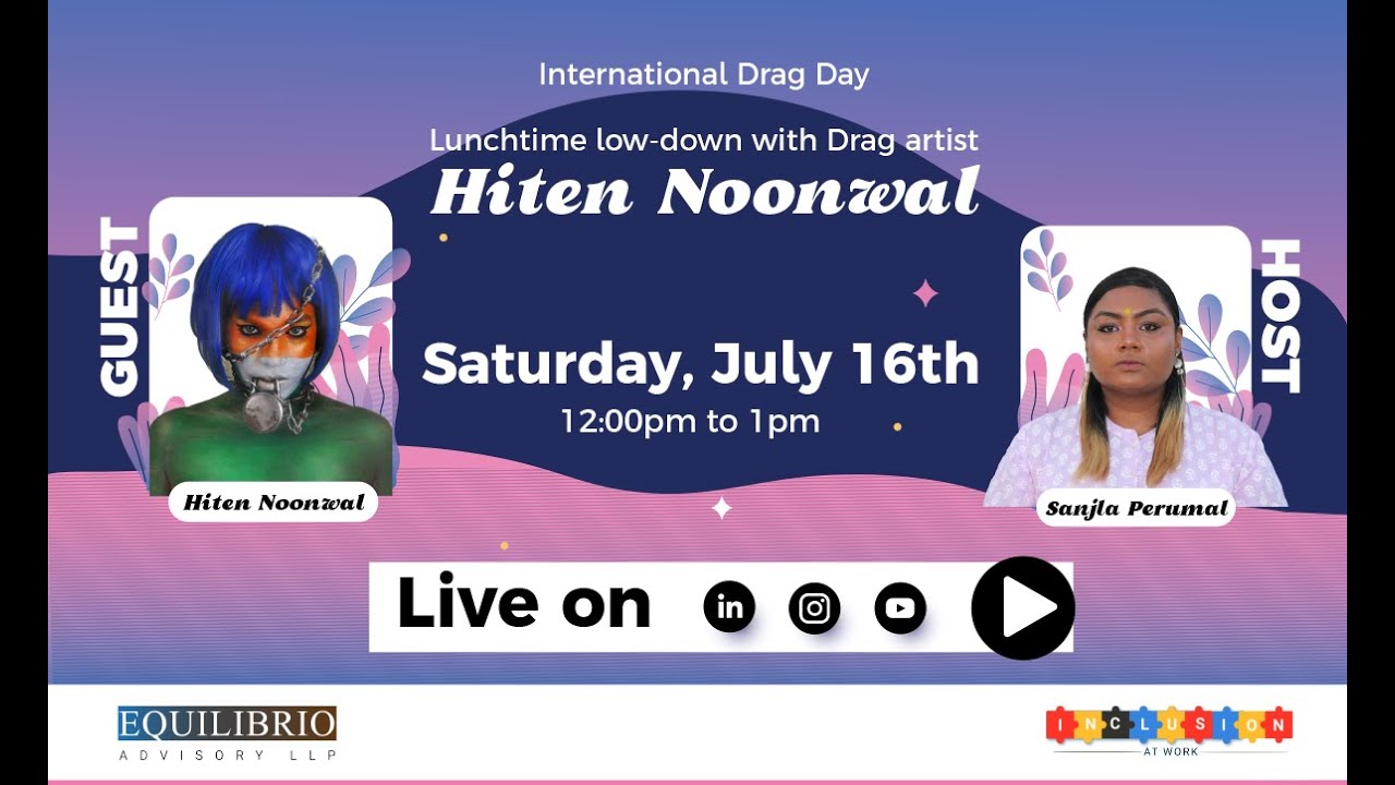 Lunchtime low-down with Drag Artist Hiten Noonwal - YouTube