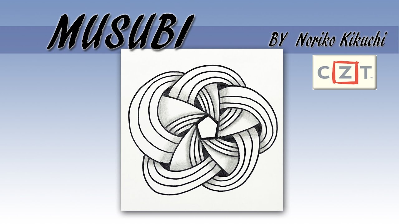 如何畫一般圖樣How to draw the Tangle Pattern MUSUBI - YouTube