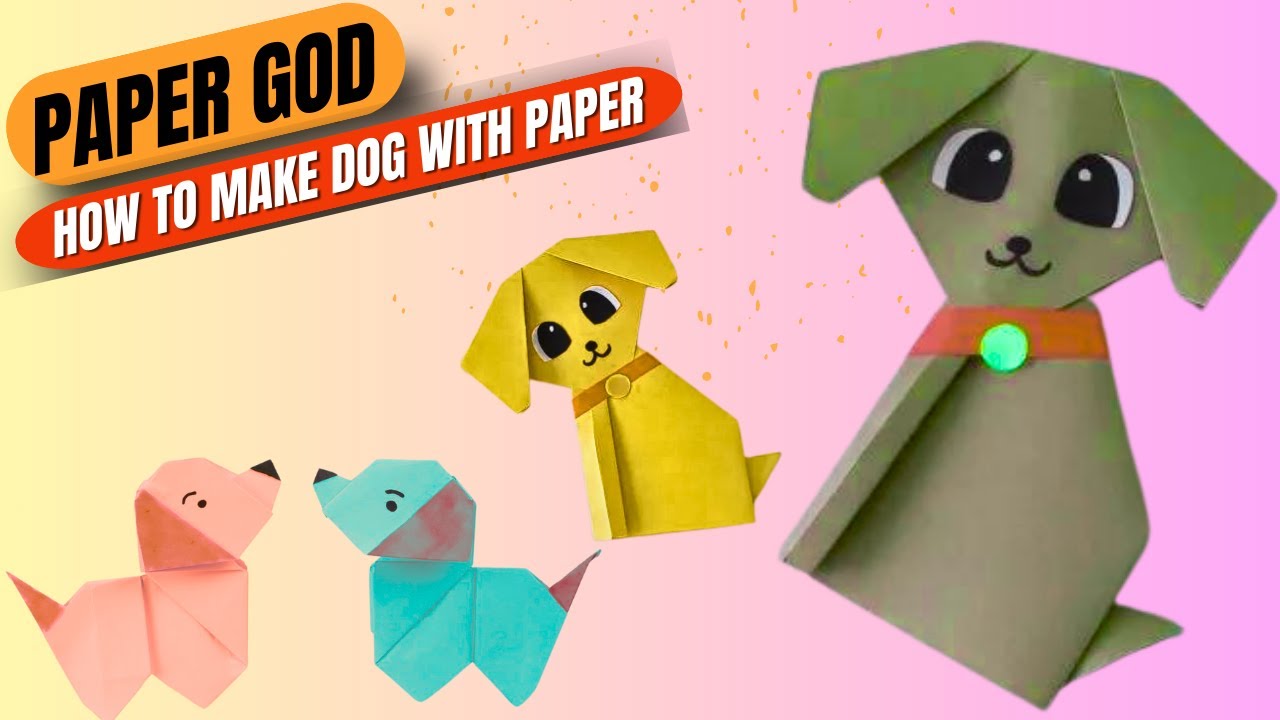 A Beautiful Dog with Paper | How to make Dog with Paper | Self Paper ...