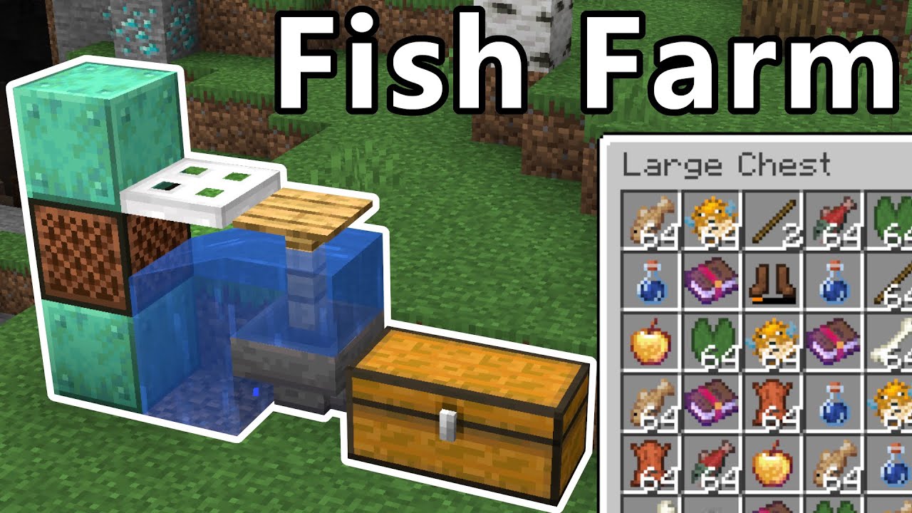 Eazy AFK Fish Farm | XP+Loot | Minecraft 1.20 - YouTube
