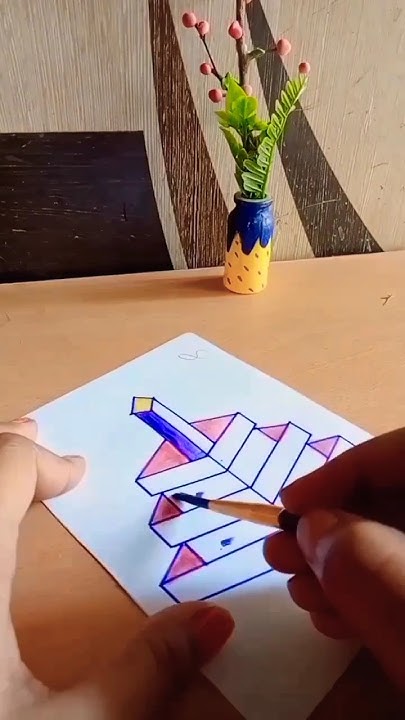 easy 3D drawing step by step beginner tutorial#3dart#drawing #shorts ️ ...